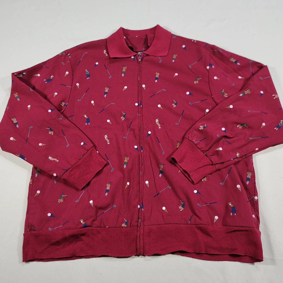 Bon Worth Golf Print Full Zip Overshirt Light Jacket XL - Etsy