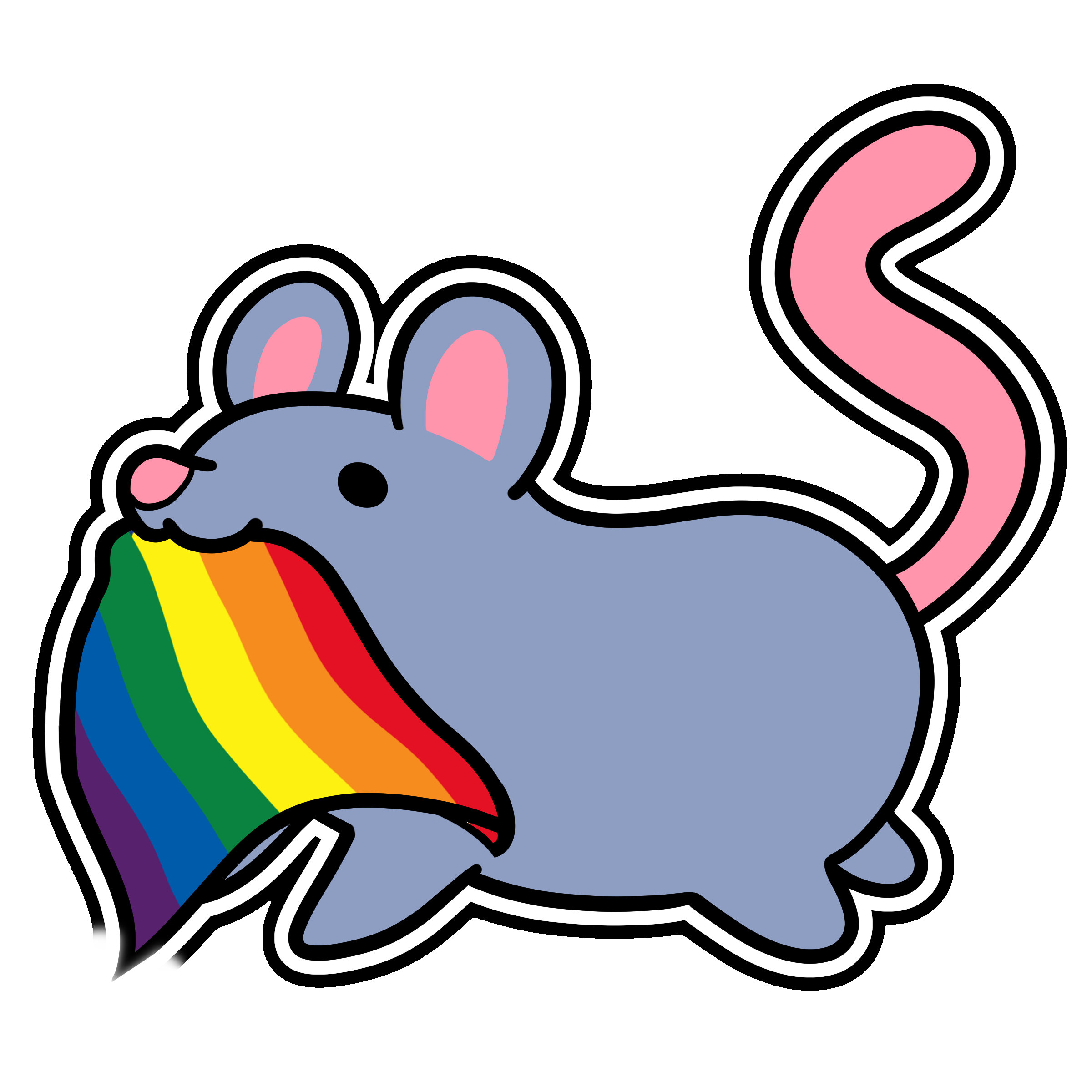 Cute Pride Rat Sticker - Etsy