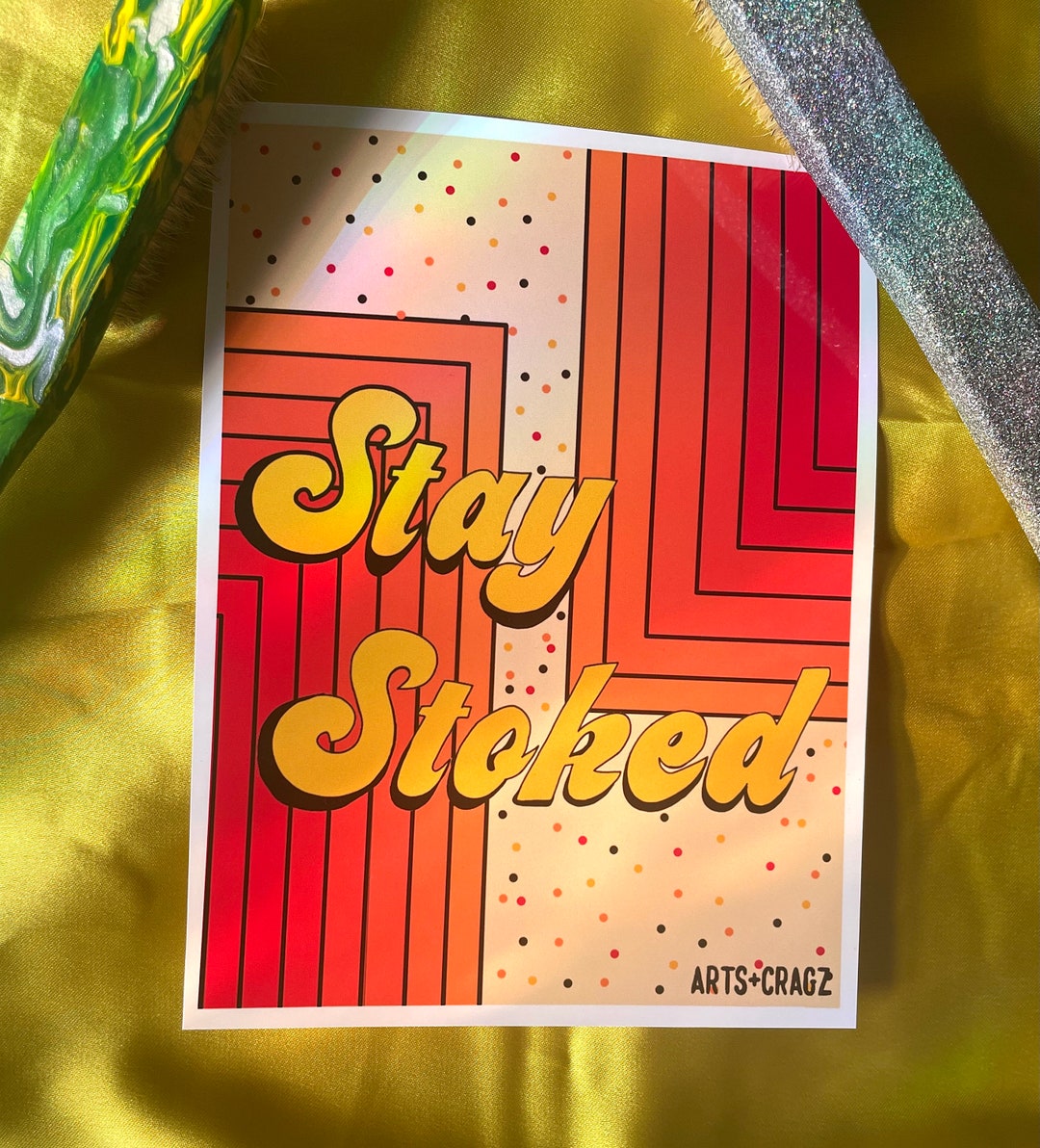 Stay Stoked Rock Climbing Print - Etsy