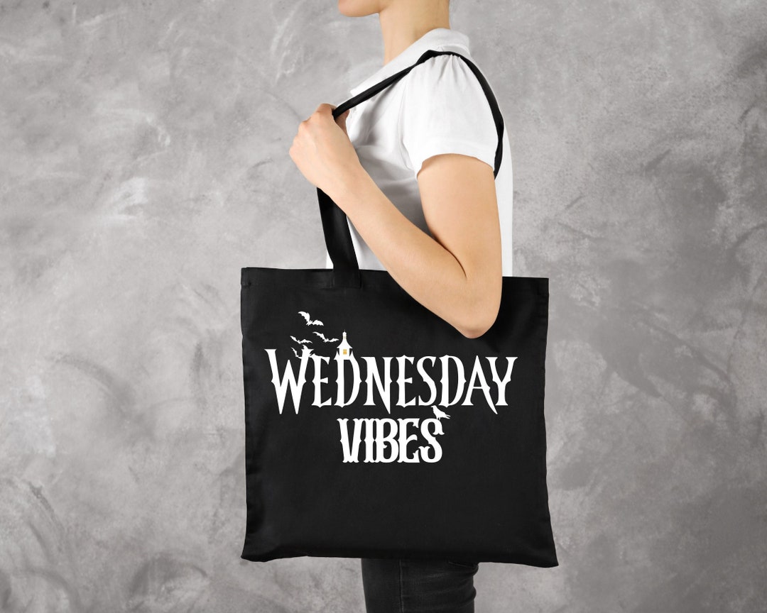 Wednesday Addams Tote Bag, Wednesday TV Series Merch, Wednesday Tote ...