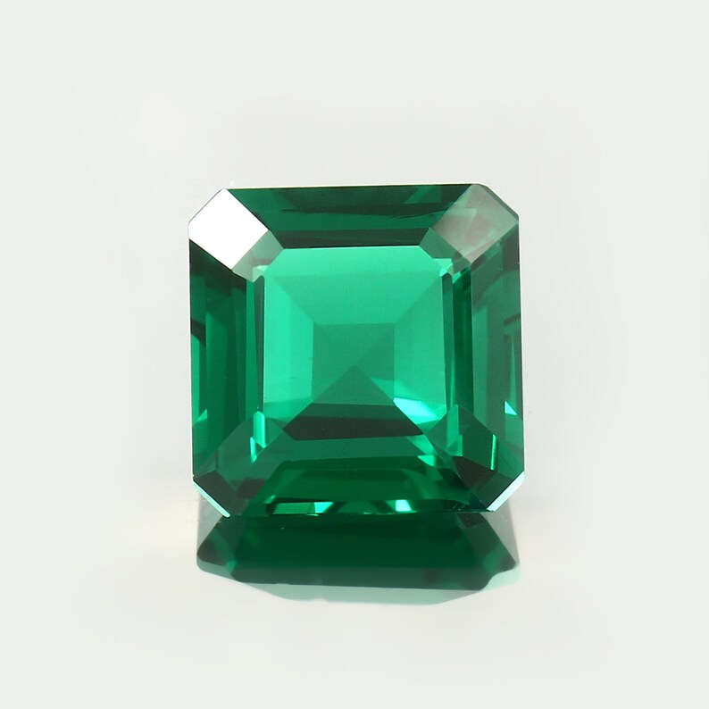 AAA Rated Nano Crystal Handcut Emerald Octagon Shape Faceted Cut Lab ...