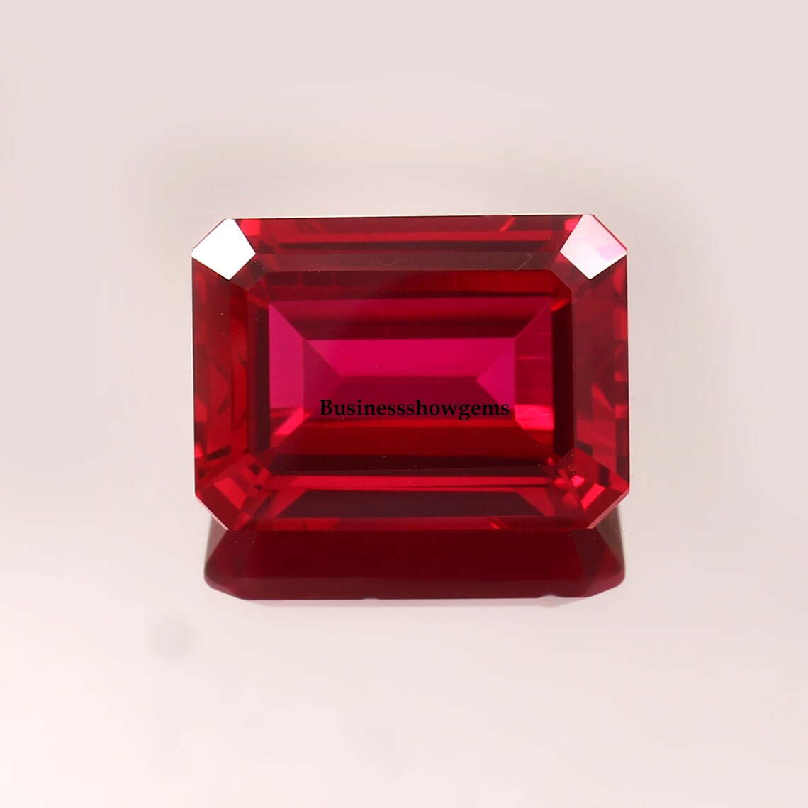 AAA Rated Lab Created Dark Red Ruby,(3no) Octagon 3x4mm-15x20mm ...