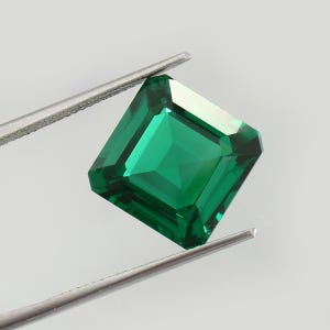 AAA Rated Nano Crystal Handcut Emerald Octagon Shape Faceted Cut Lab ...