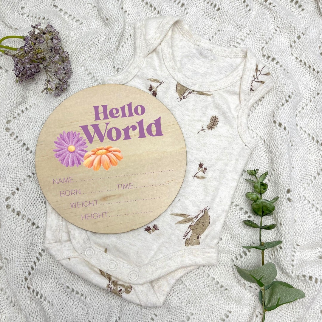 Birth Announcement Sign, Fairies Baby Sign, Personalised Baby Plaque ...