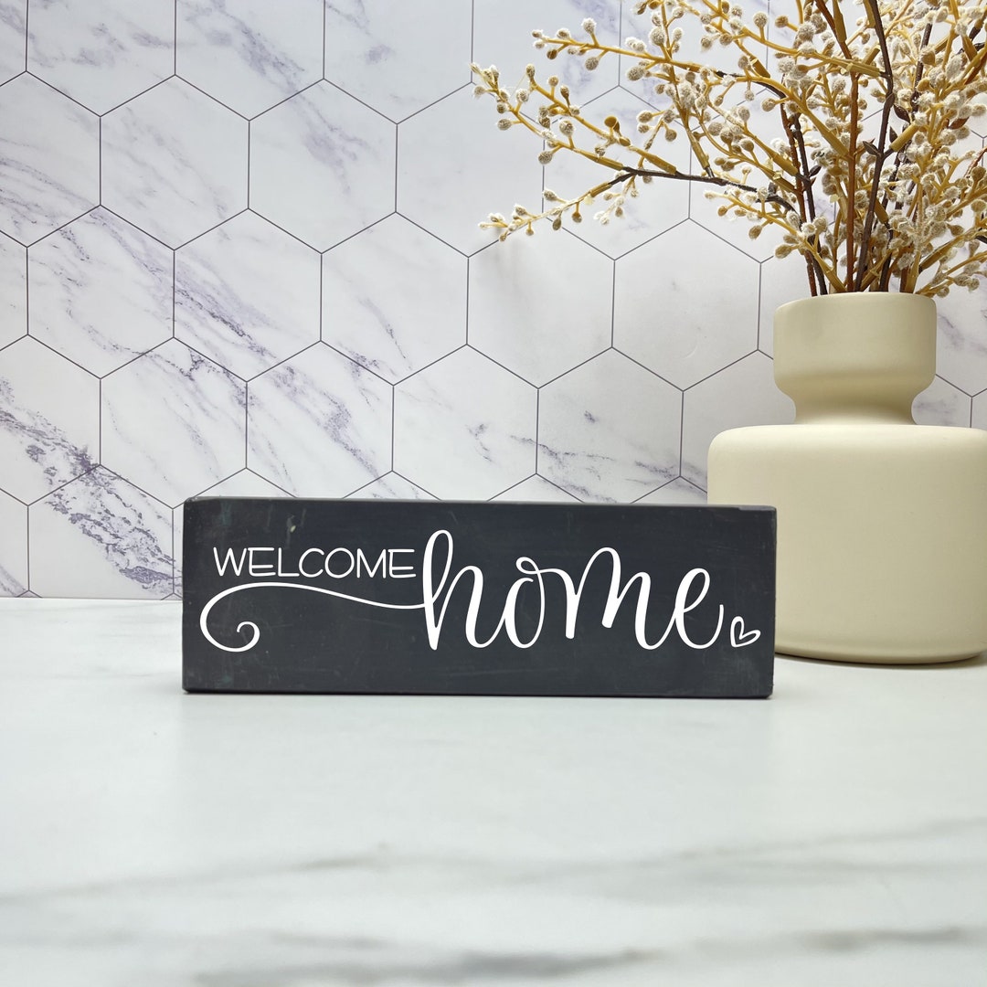 Welcome Home Wood Sign, Home Decor, Rustic Decor, Modern Farmhouse ...