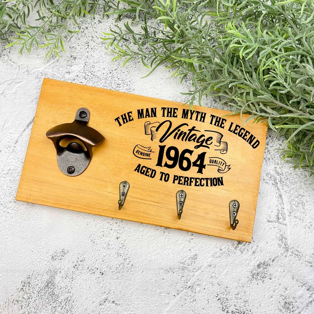 1964 Vintage Bar Sign, 60th Birthday Bar Sign, Bottle Opener Sign, Born ...