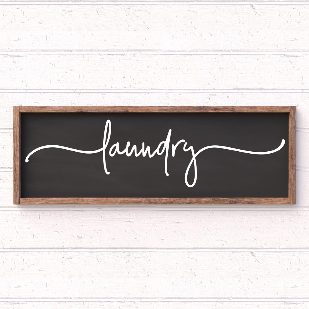 Laundry Framed Wood Sign, Laundry Decor, Rustic Decor, Farmhouse ...