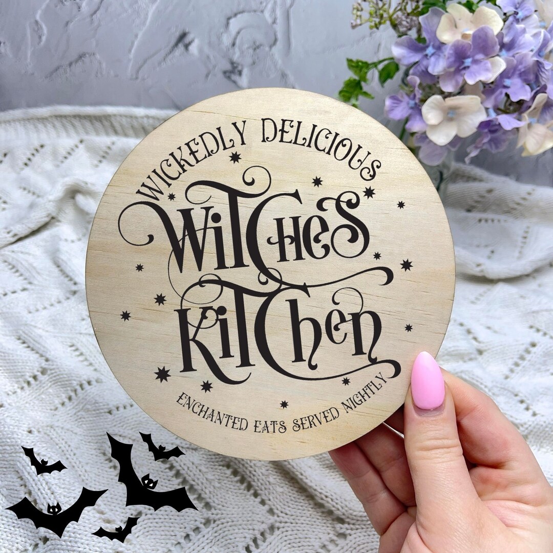 Witches Kitche Sign, Halloween Wood Sign, Gift for Halloween, Spooky ...