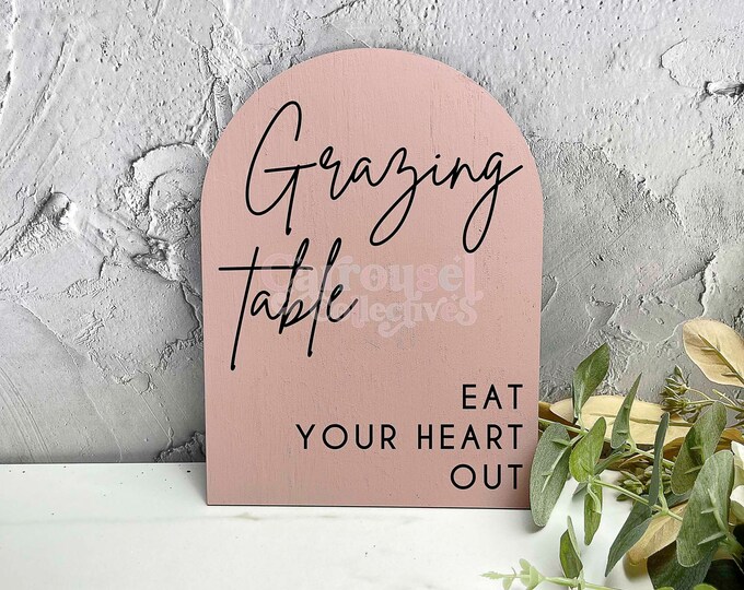 Acrylic Grazing Table Sign, Wedding Décor, A5, A4, A3, Perspex Menu ...