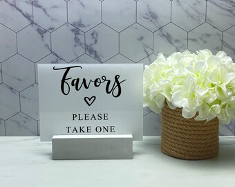 Favors Please Take One Sign Favors Sign Wedding Favors Sign - Etsy
