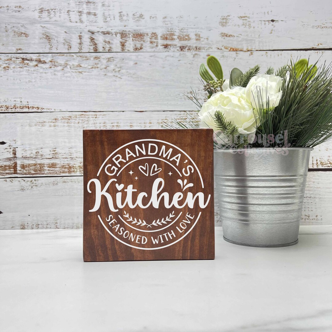 Grandmas Kitchen Wood Sign, Kitchen Decor, Rustic Decor, Farmhouse ...