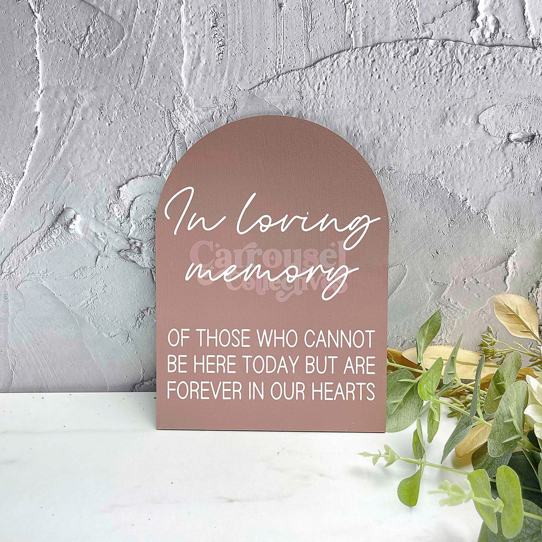 In Loving Memory Acrylic Sign, Memorial Sign, Wedding Sign, Memorial ...