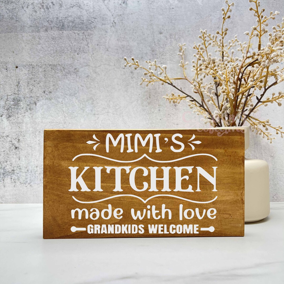 Mimi's Kitchen Wood Sign, Kitchen Decor, Rustic Decor, Farmhouse ...