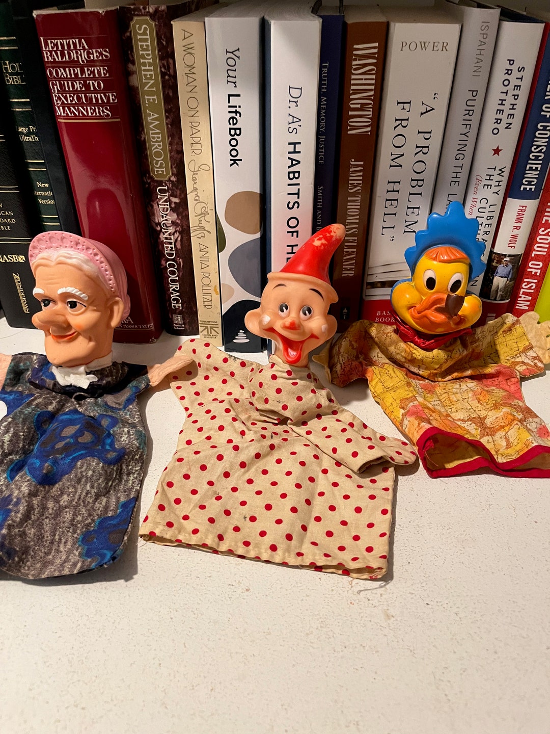 Rare Gund Hand Puppets: Baby Huey, Woman and Clown by Harvey Famous ...