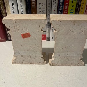 ROMAN COLUMN Carved Travertine Stone Bookends - Etsy