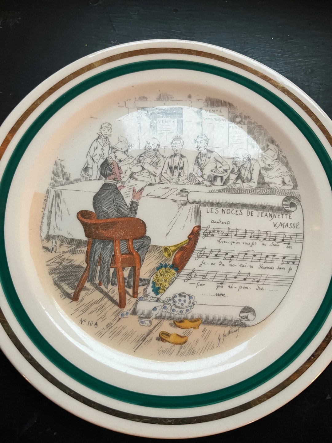 Set of Six Limoges Antique PV French Opera Bread & Butter Plates by ...