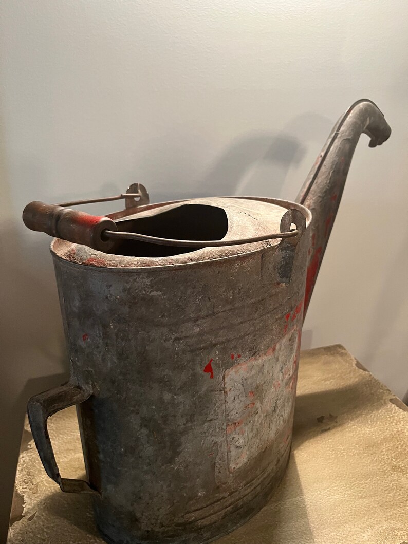 Vintage Gas Station Water Can Galvanized Gooseneck Water Can - Etsy