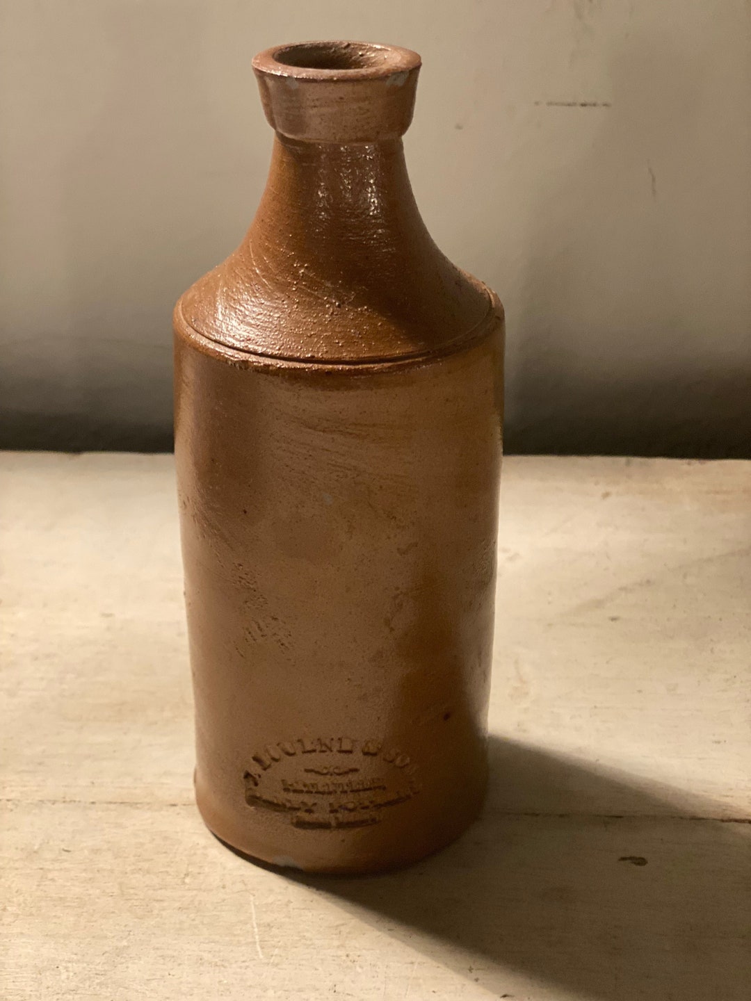 Brown Denby Stoneware Pottery Bottle. - Etsy