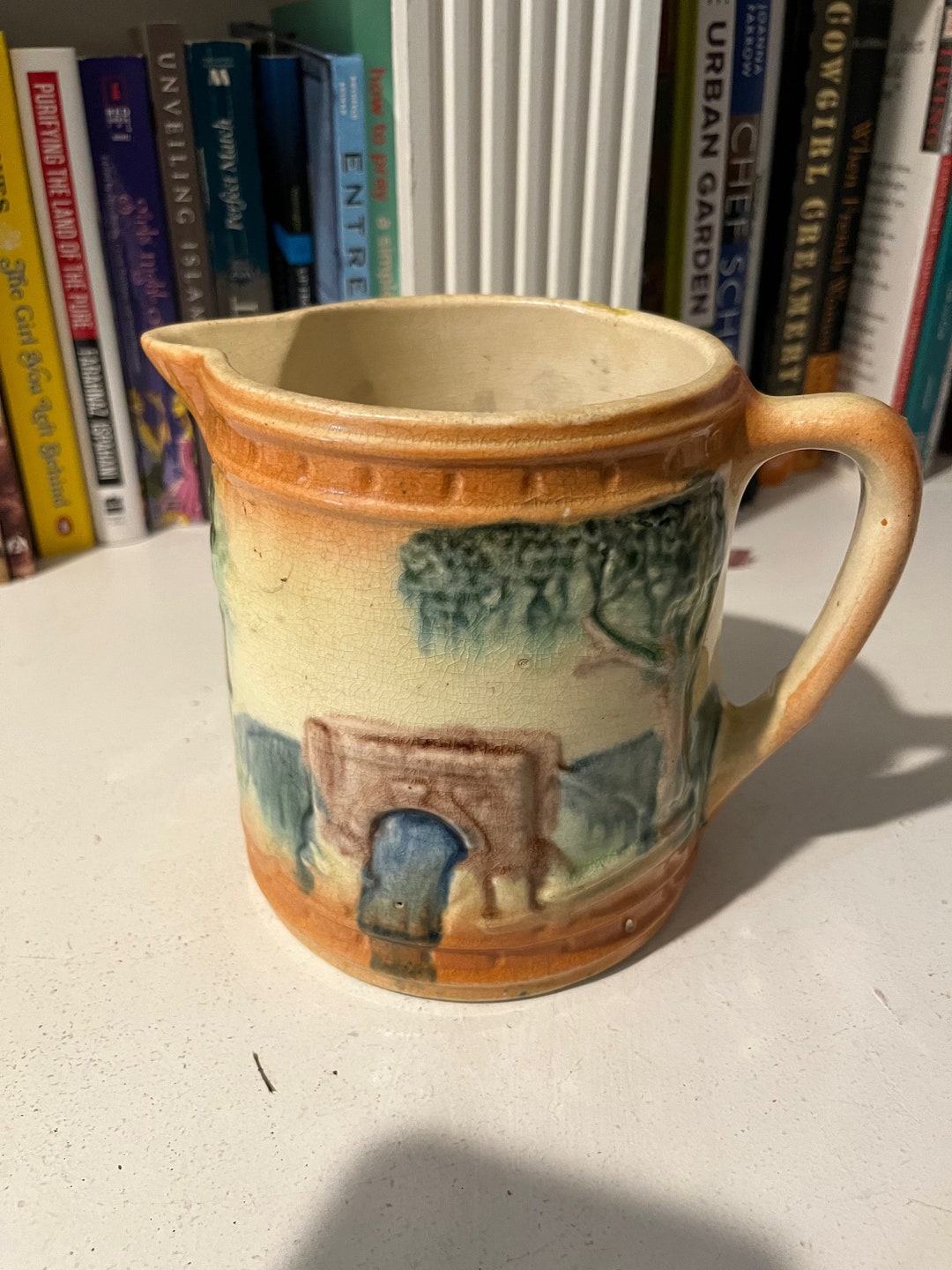 Antique Roseville Pottery Bridge Pitcher - Etsy Antique Roseville Pottery Bridge Pitcher - Etsy