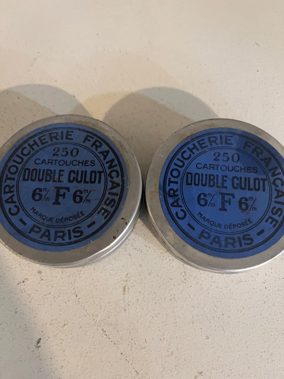 French Vintage Advertising Tins, Set of Two - Etsy