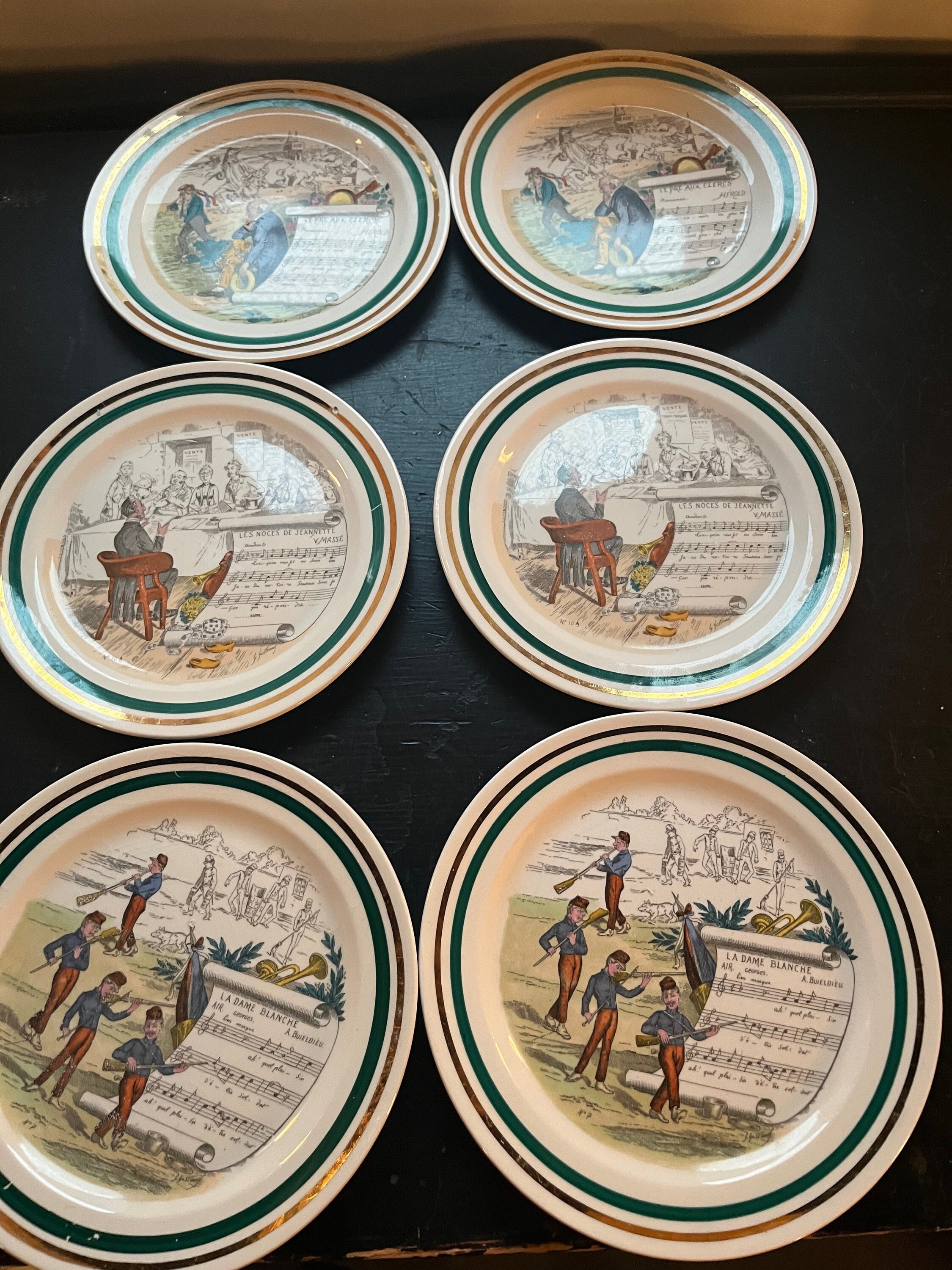 Set of Six Limoges Antique PV French Opera Bread & Butter - Etsy