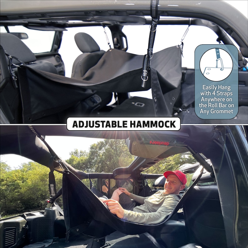 Jkloud Hammock Fitted for Jeep Wrangler JL 4 Door Multipurpose ...