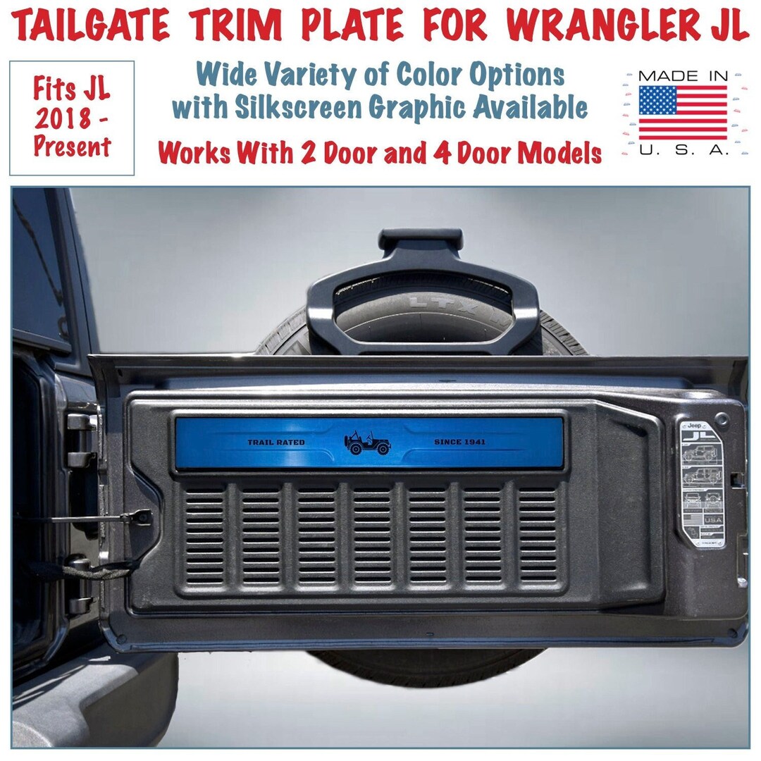 NEW! Tailgate Trim Plate Accessory for Jeep Wrangler JL (2018 - Present ...