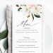 Magnolia Wedding Menu Template, Green Eucalyptus Menu, Bohemian Wedding ...