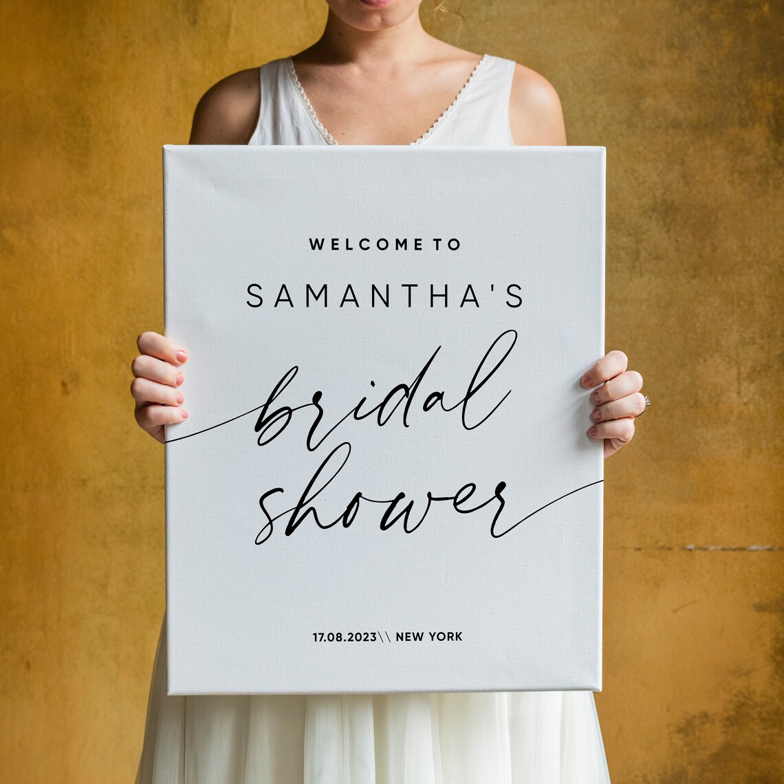 Minimalist Bridal Shower Welcome Sign Template Modern Event - Etsy