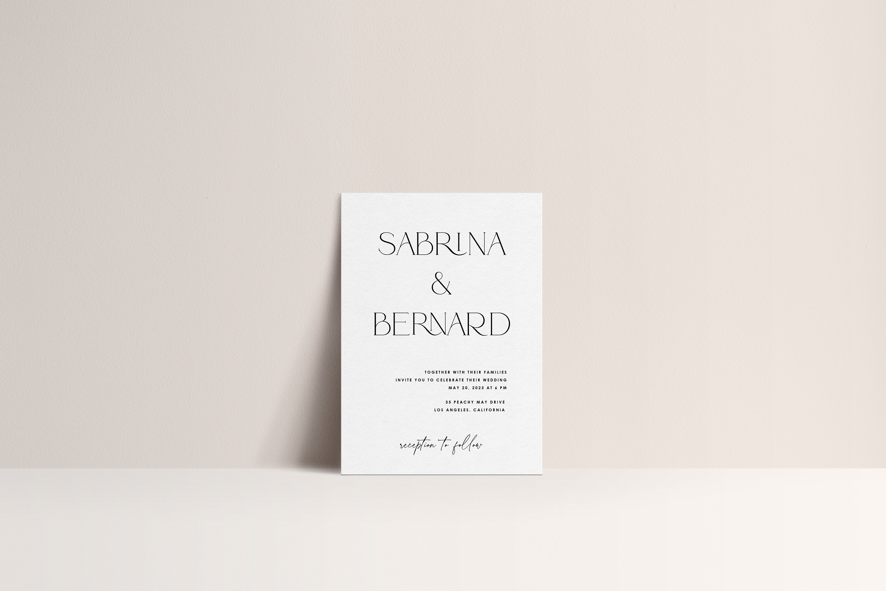 Modern Minimalist Wedding Invitation Template Suite Wedding - Etsy