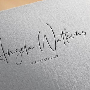Editable Signature Logo, Beauty Watermark Logo, Premade Interior Design ...