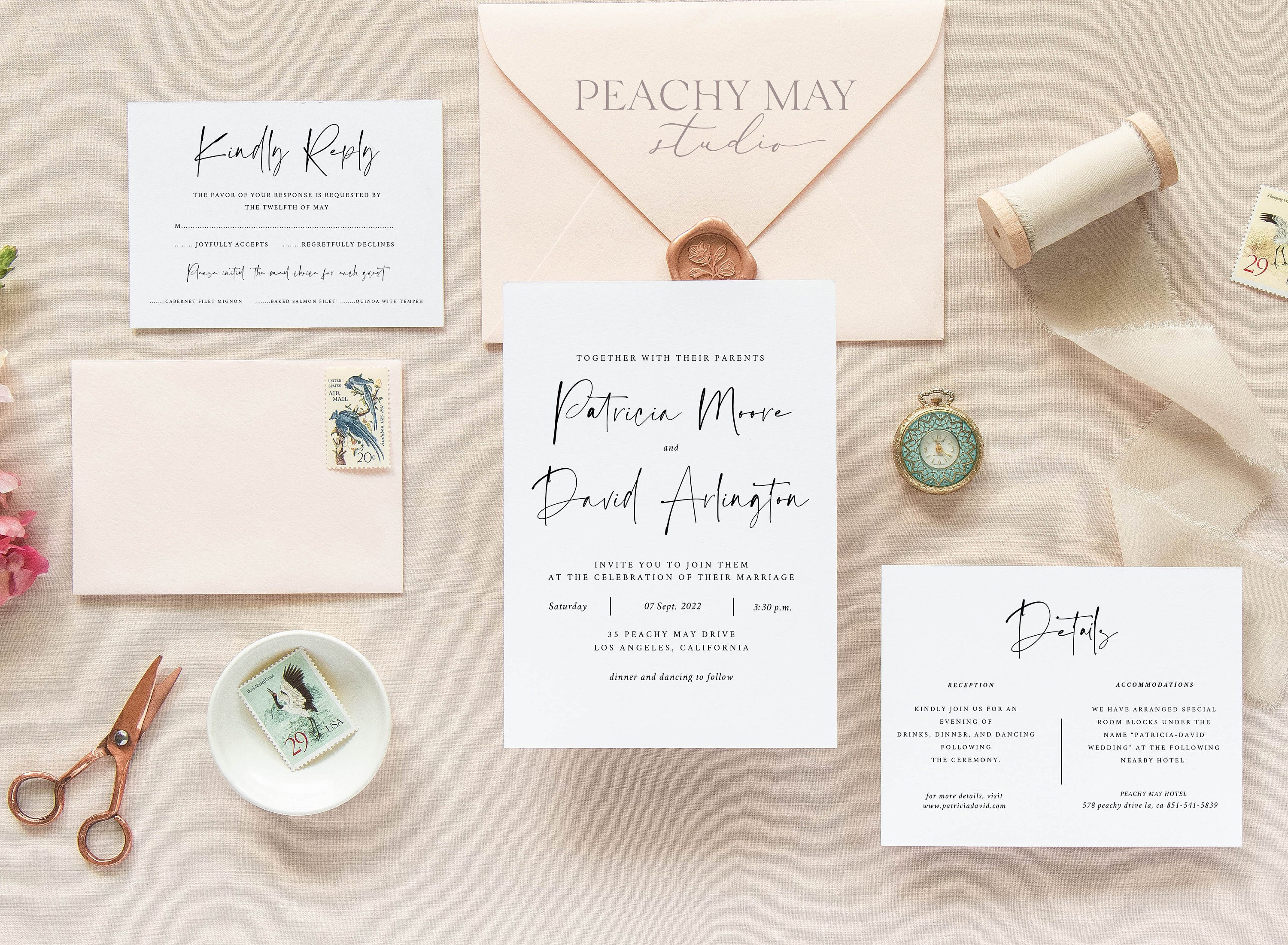 Modern Wedding Invitation Template Instant Download Template - Etsy