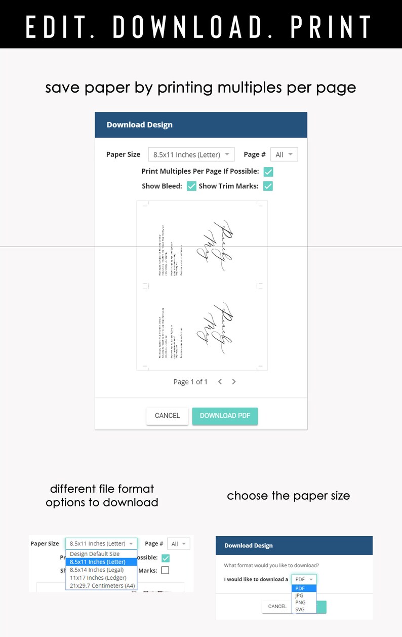Editable Signature Logo Beauty Watermark Logo Premade | Etsy