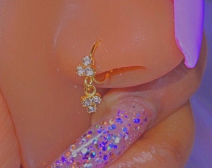 PINK BUTTERFLY Nose Ring Nose Piercing Nose Jewelry Nose - Etsy