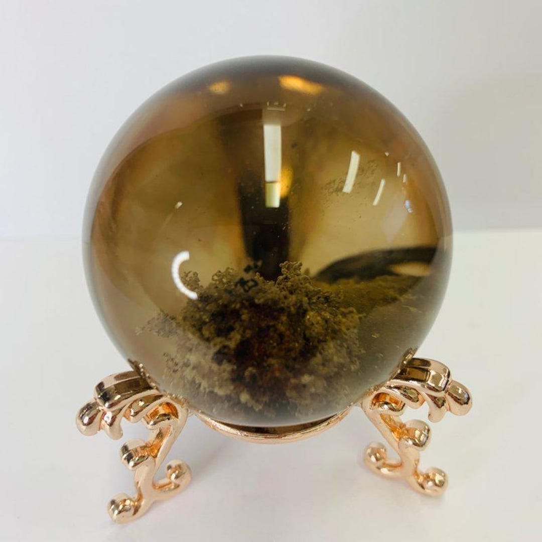 RARE! Natural Citrine Sphere & Garden Quartz Lodolite - Etsy