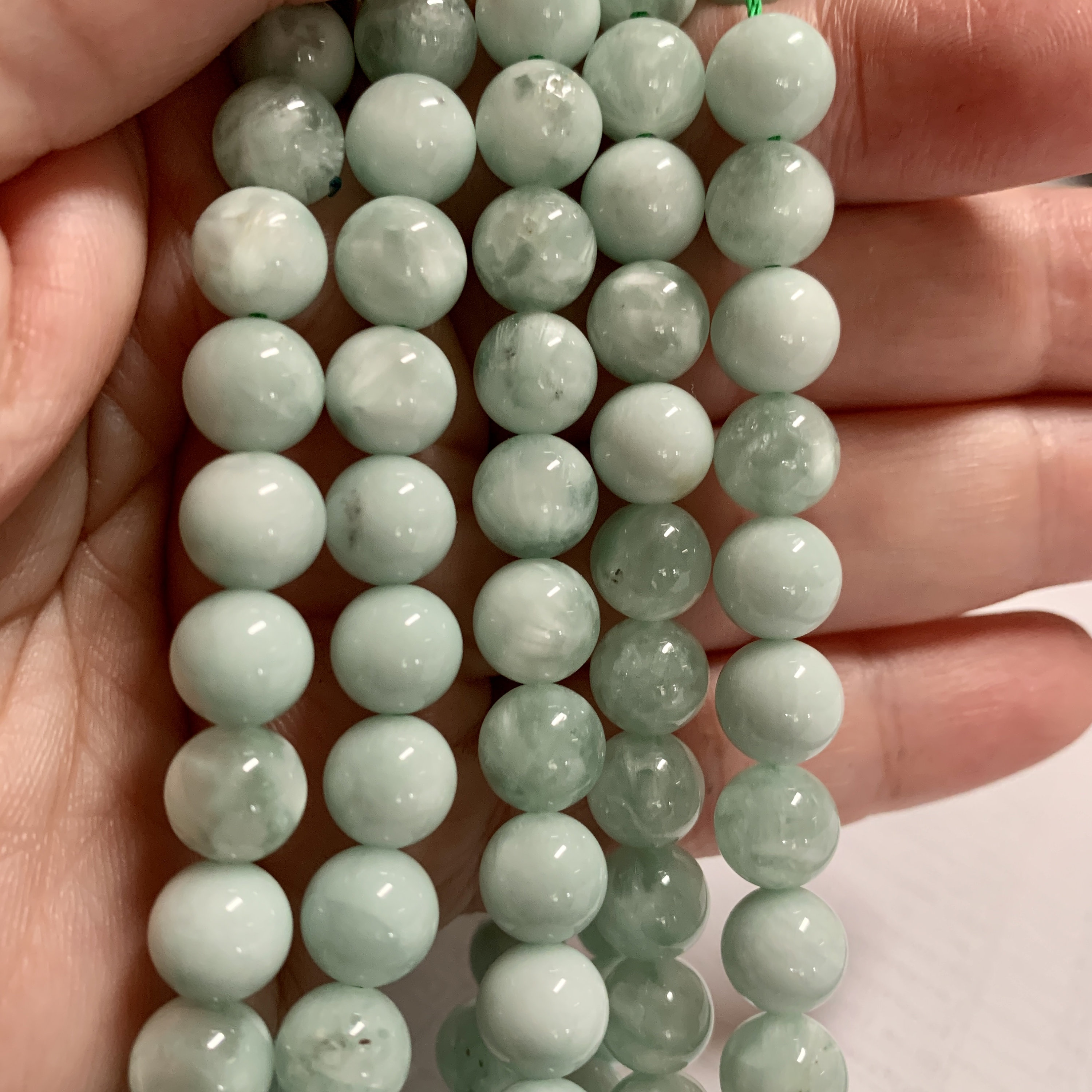 Authentic Green Angelite / Celestite Loose Gemstone Beads 8mm - Etsy