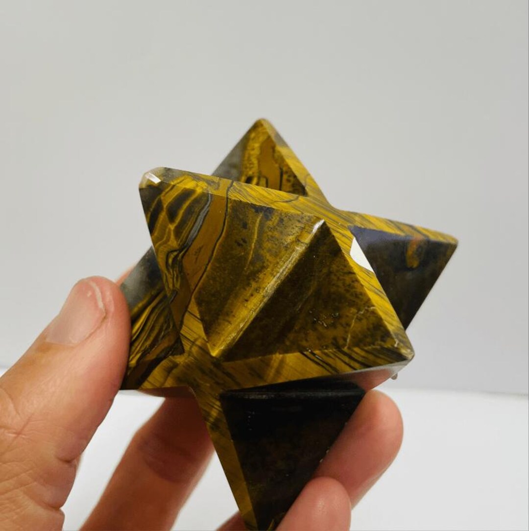 Tiger Eye Merkaba Star / Star Tetrahedron 247 Grams| Abundance and ...