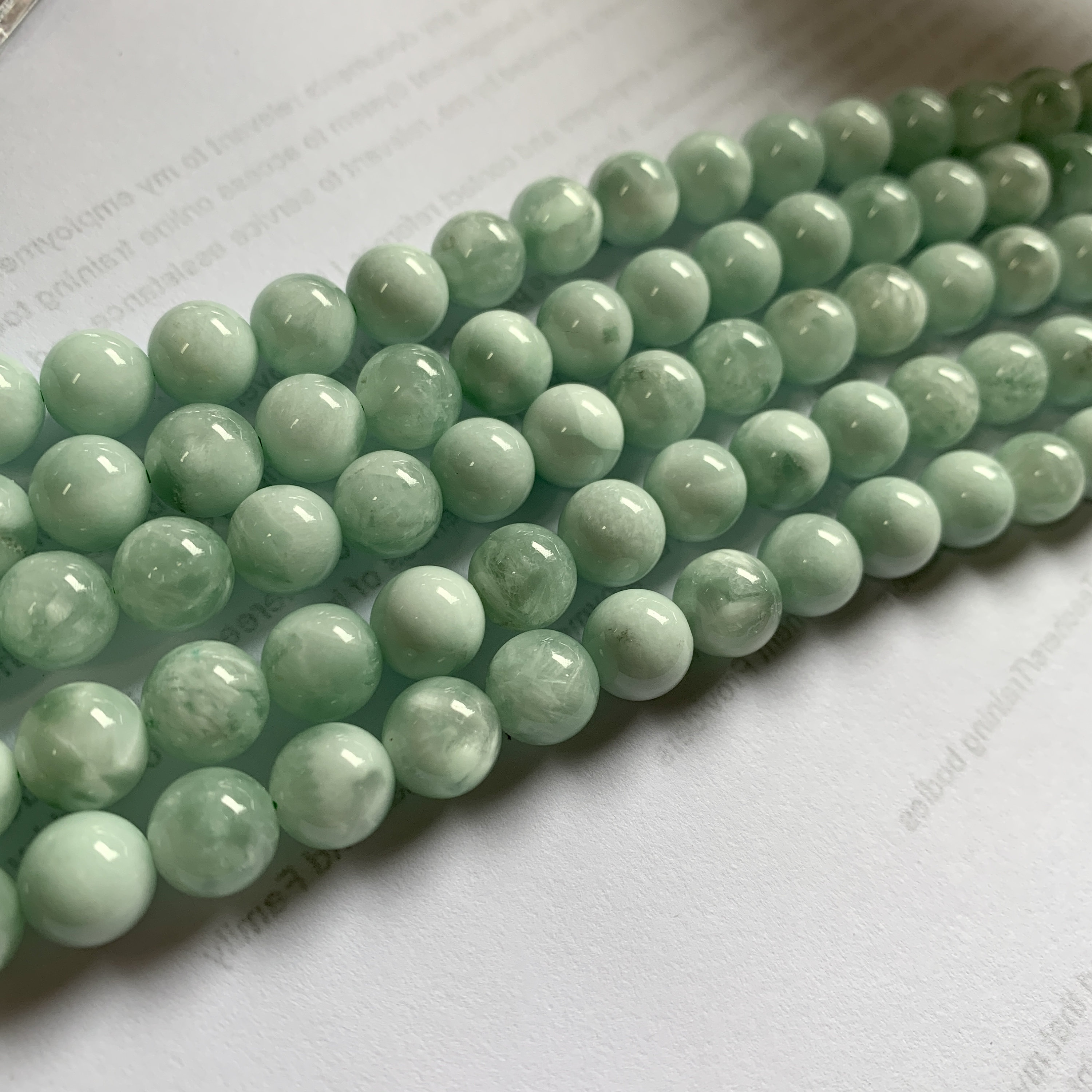 Authentic Green Angelite / Celestite Loose Gemstone Beads 8mm - Etsy
