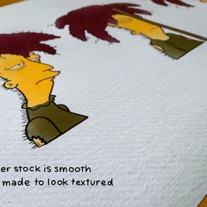 The Simpsons Sideshow Bob Steps on Rake Print, Poster Watercolor ...