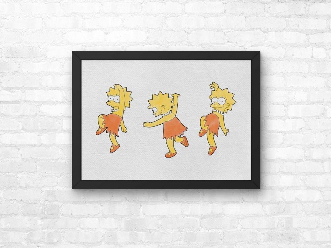 The Simpsons Lisa 'I Can See the Music' Print, Poster Watercolor ...
