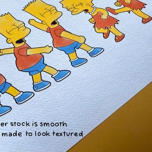 The Simpsons Bart Vs Lisa Print, Poster Watercolor Illustration Wall ...