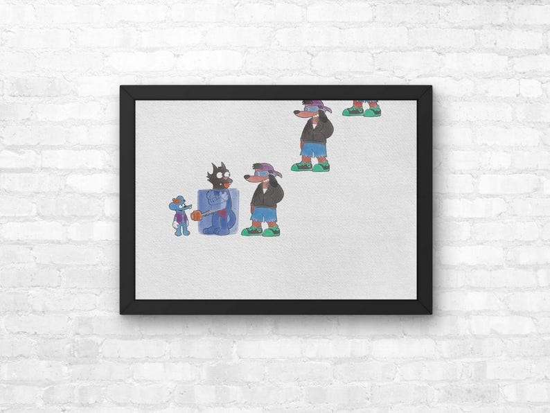 The Simpsons Itchy, Scratchy and Poochie Print, Poster Watercolor ...