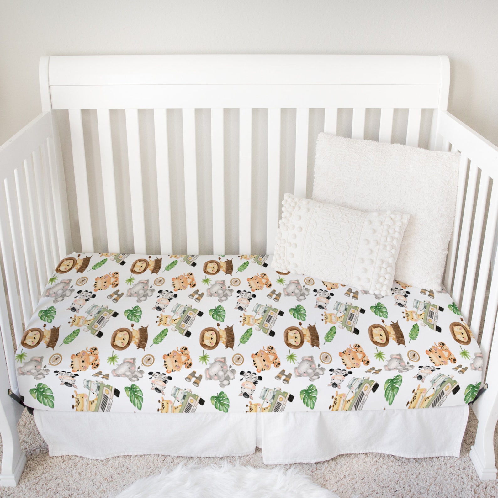 Super Soft Safari Animals Baby Infant Newborn Fitted Crib - Etsy
