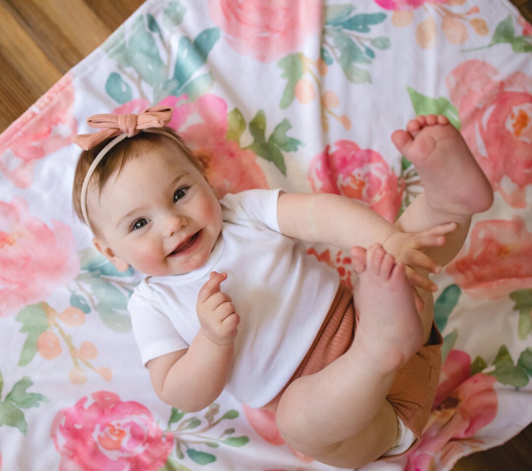 30x40 Inch Peonies Floral Pink Premium Baby & Toddler Minky - Etsy