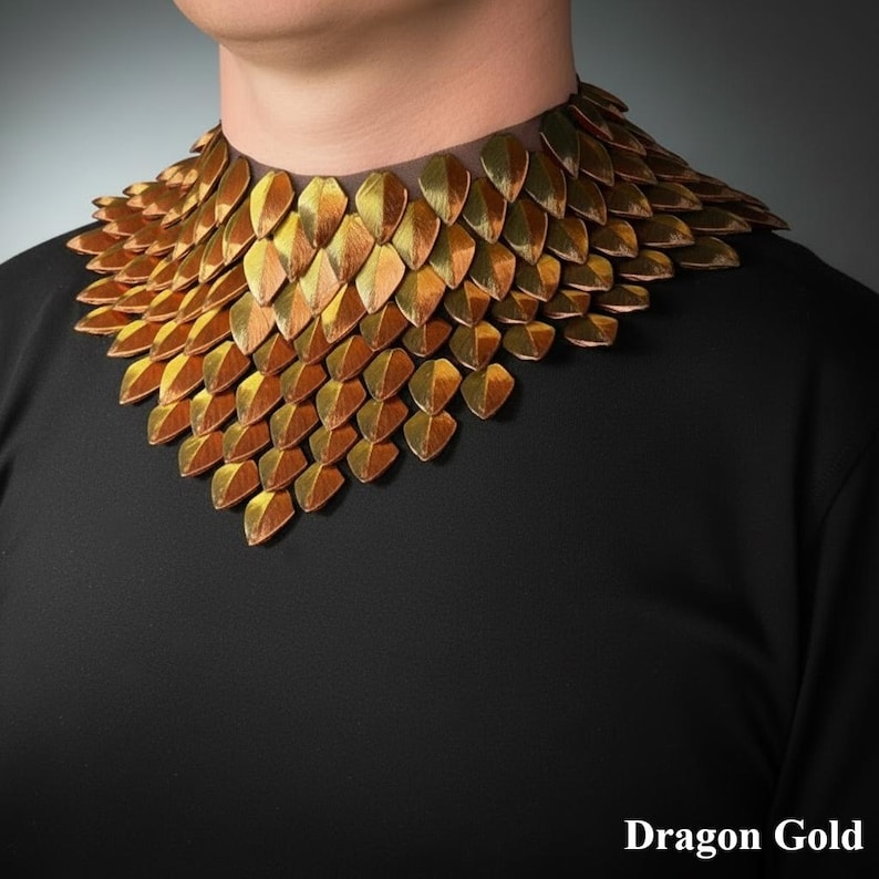 Dragon Scale Neck Gorget | 3D Printed Flexible Cosplay Neck Armor - Etsy