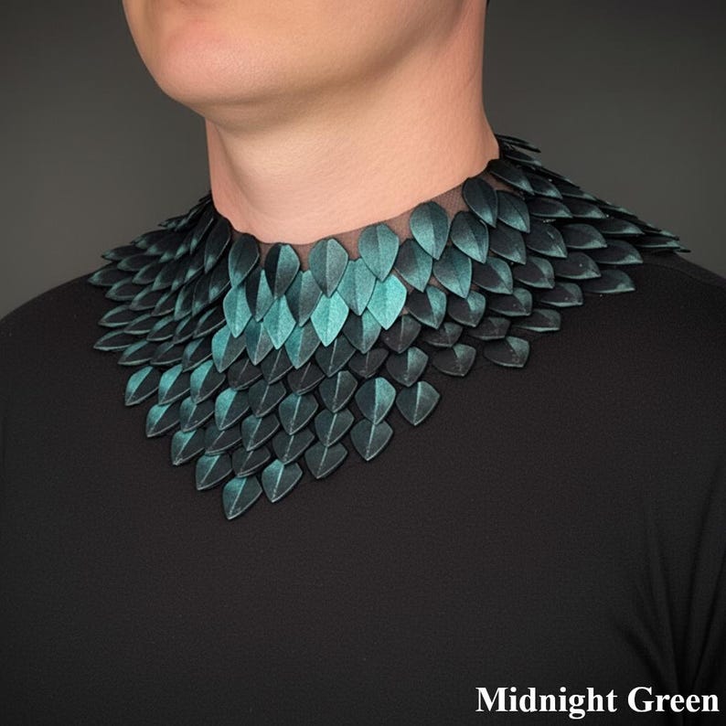Dragon Scale Neck Gorget | 3D Printed Flexible Cosplay Neck Armor - Etsy