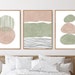 Mid Century Modern Art Set of 3 Prints, Abstract Wall Art Sage Green ...