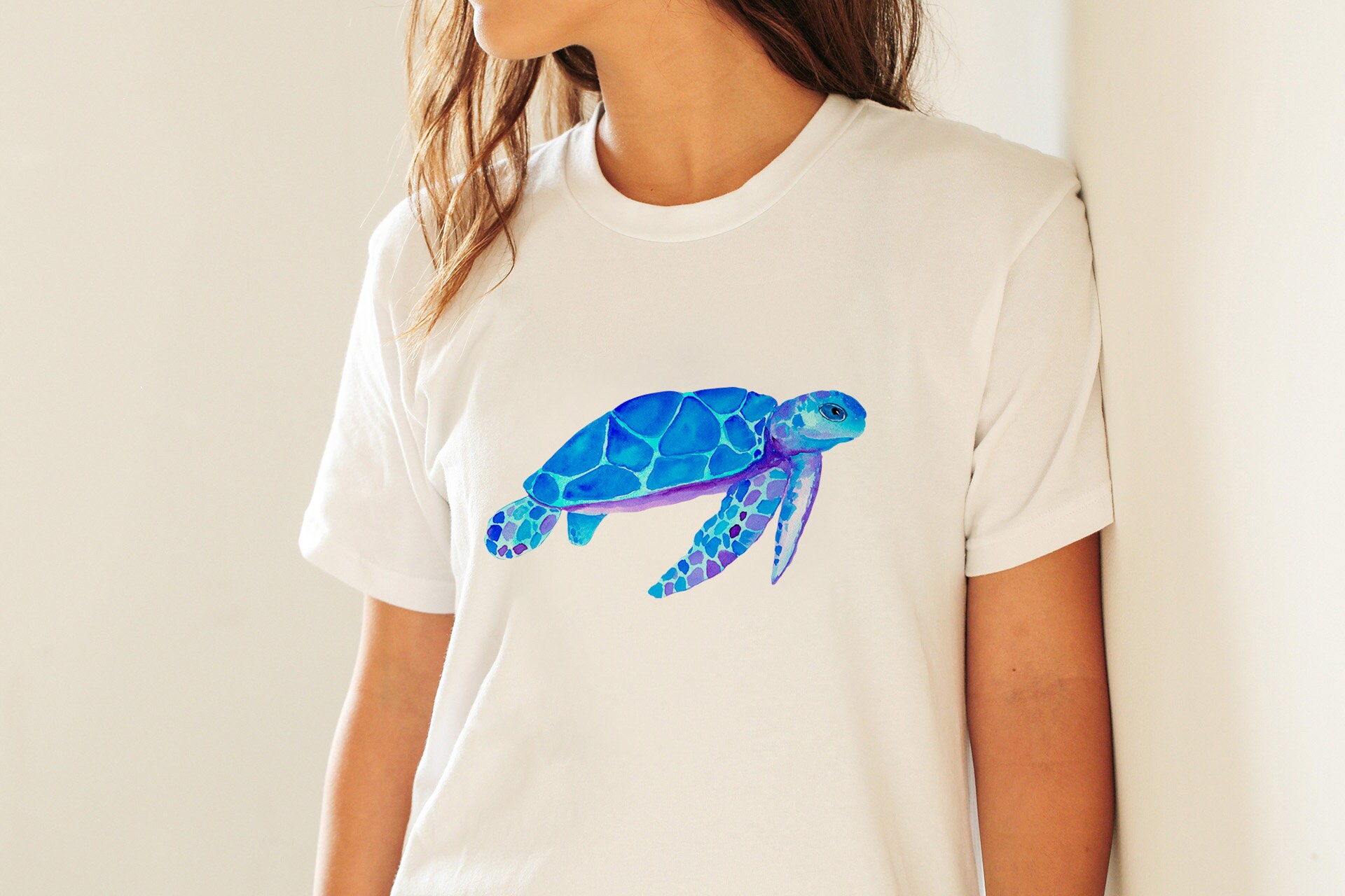 Sea Turtle Sublimation Design Watercolor Animals Art - Etsy