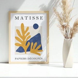 Matisse Print, Blue and Mustard Yellow Wall Art, Trendy Wall Art ...