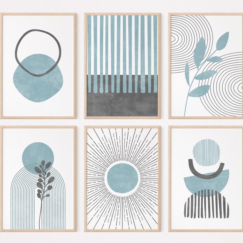 Blue Grey Wall Art - Etsy